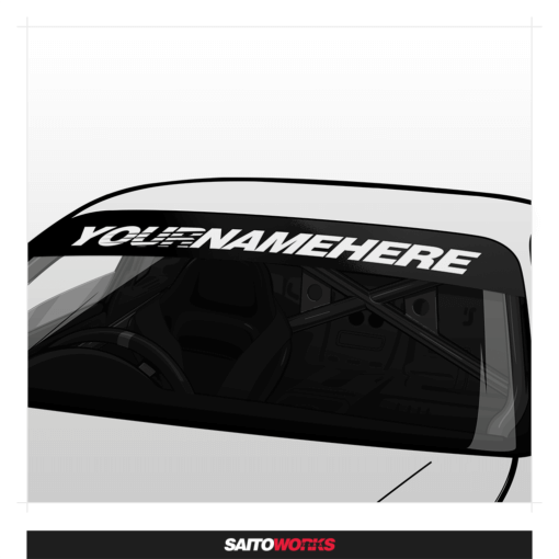 Custom Text 'SPEEDHUNTERS' Style Sunstrip Banner - SaitoWorks