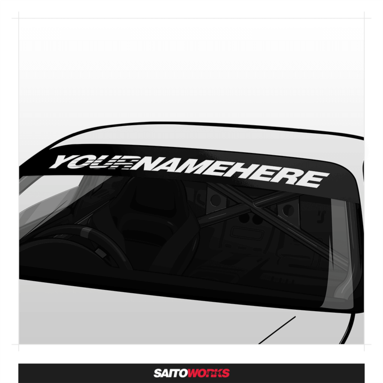 Custom Text 'SPEEDHUNTERS' Style Sunstrip Banner - SaitoWorks