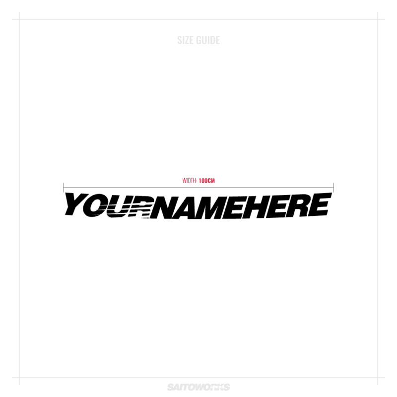 Custom Text 'SPEEDHUNTERS' Style Sunstrip Banner - SaitoWorks