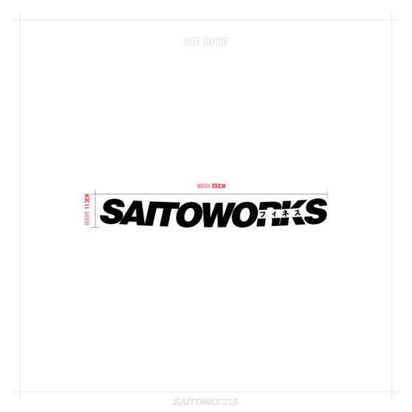 SaitoWorks Premium JDM Windshield Sunstrip Banner - SaitoWorks