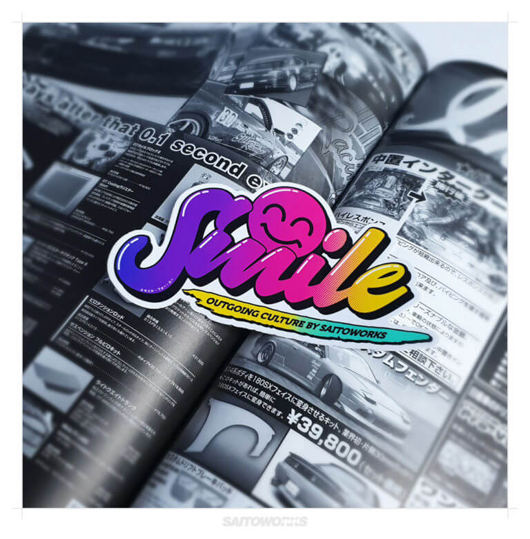 Smile 'Outgoing Culture' Rainbow Sticker - SaitoWorks