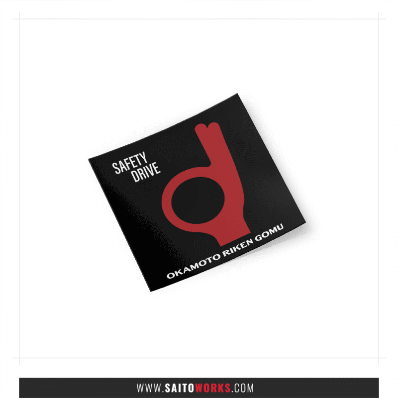 OK! 'Okamoto Riken Gomu' Safety Drive Sticker - SaitoWorks
