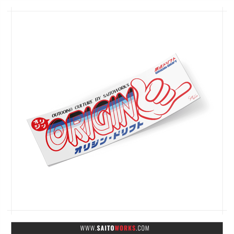 Origin Drift Retro Fade (Blue Red) Slap Sticker - SaitoWorks