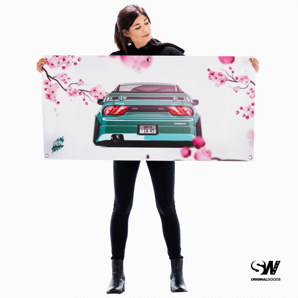 Cherry Blossom ‘Sakura 180SX’ JDM Workshop Banner