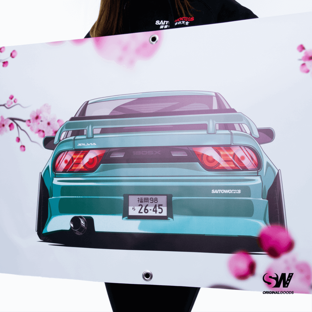 Cherry Blossom ‘Sakura 180SX’ JDM Workshop Banner