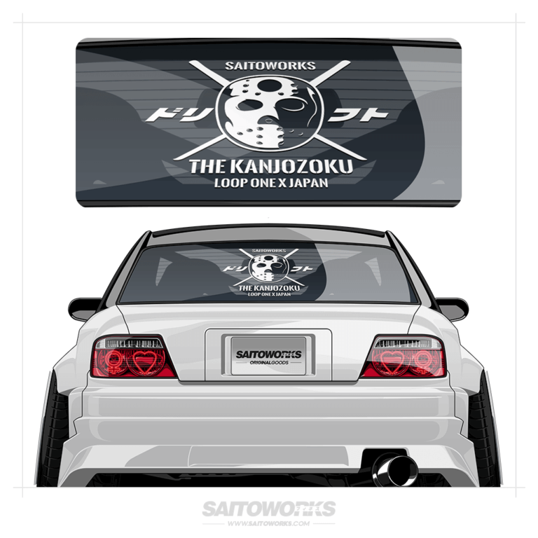 'Kanjozoku' Loop One Japan XL Rear Window Decal - SaitoWorks