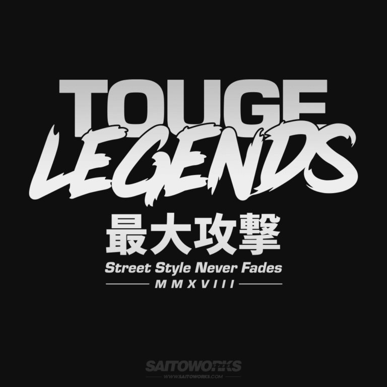 Touge Legends 'Street Style' XL Rear Window Decal - SaitoWorks