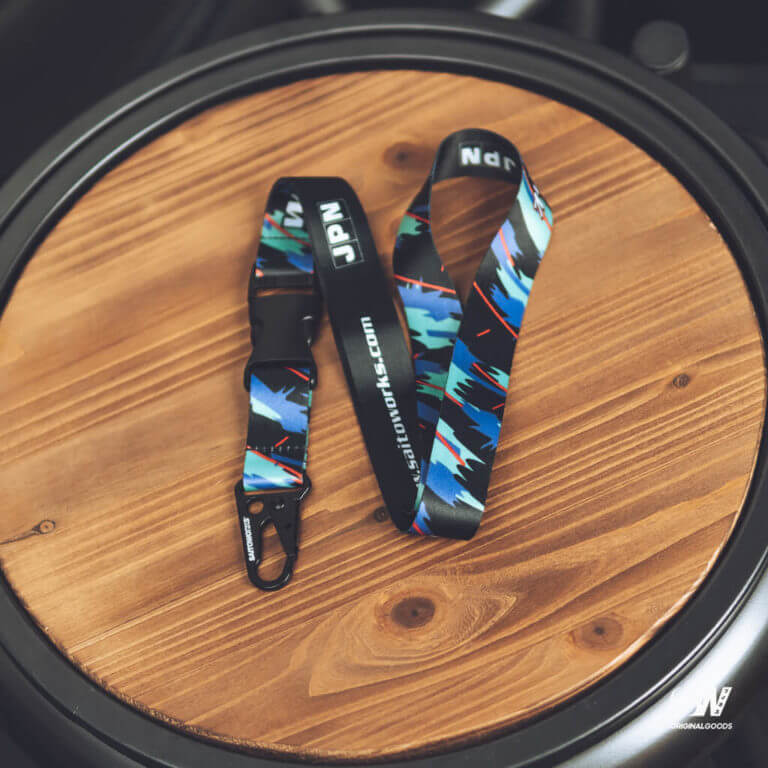 SaitoWorks 'HKS Confetti Style' JDM Lanyard Keychain - SaitoWorks