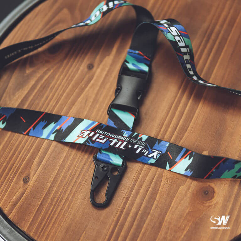 SaitoWorks 'HKS Confetti Style' JDM Lanyard Keychain - SaitoWorks