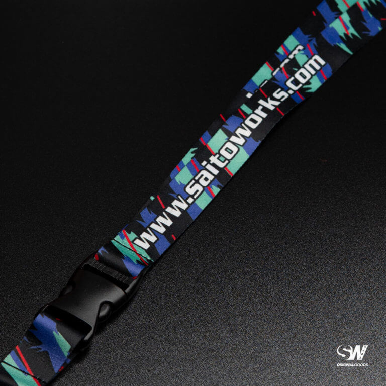 SaitoWorks 'HKS Confetti Style' JDM Lanyard Keychain - SaitoWorks