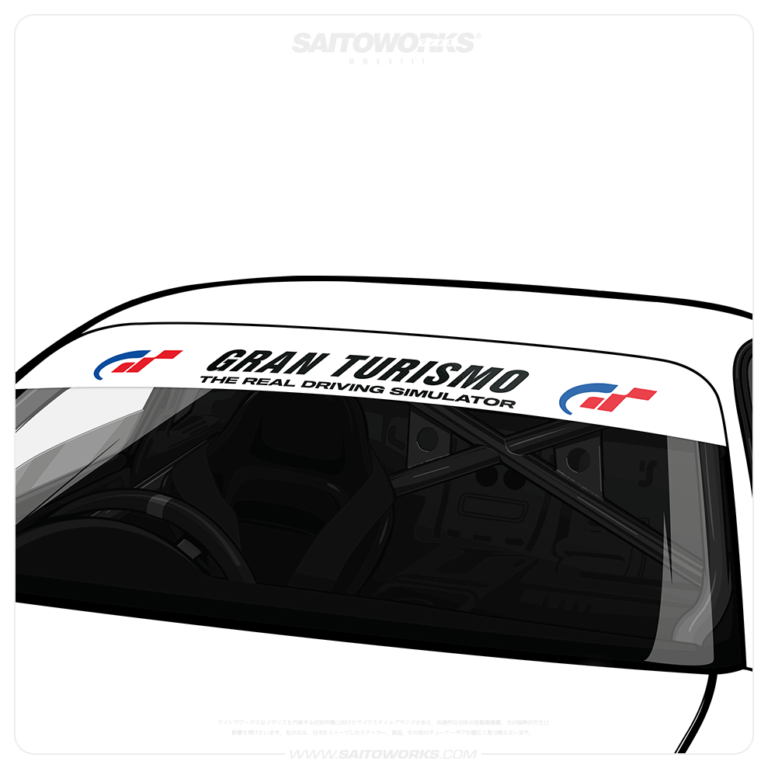 Gran Turismo 'Original' White Sunstrip - SaitoWorks