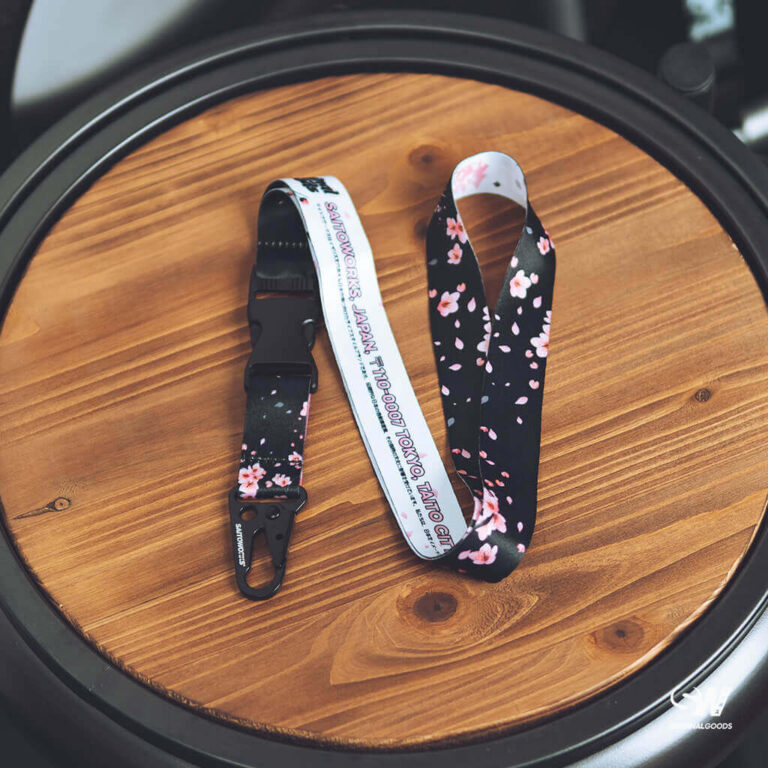 Sakura Cherry Blossom 'Kuro' JDM Lanyard - SaitoWorks