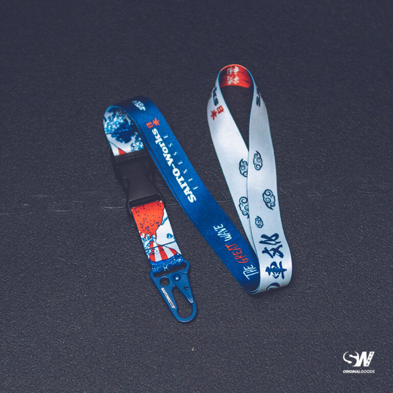 The Great Wave 'Rising Sun' JDM Lanyard Keychain - SaitoWorks